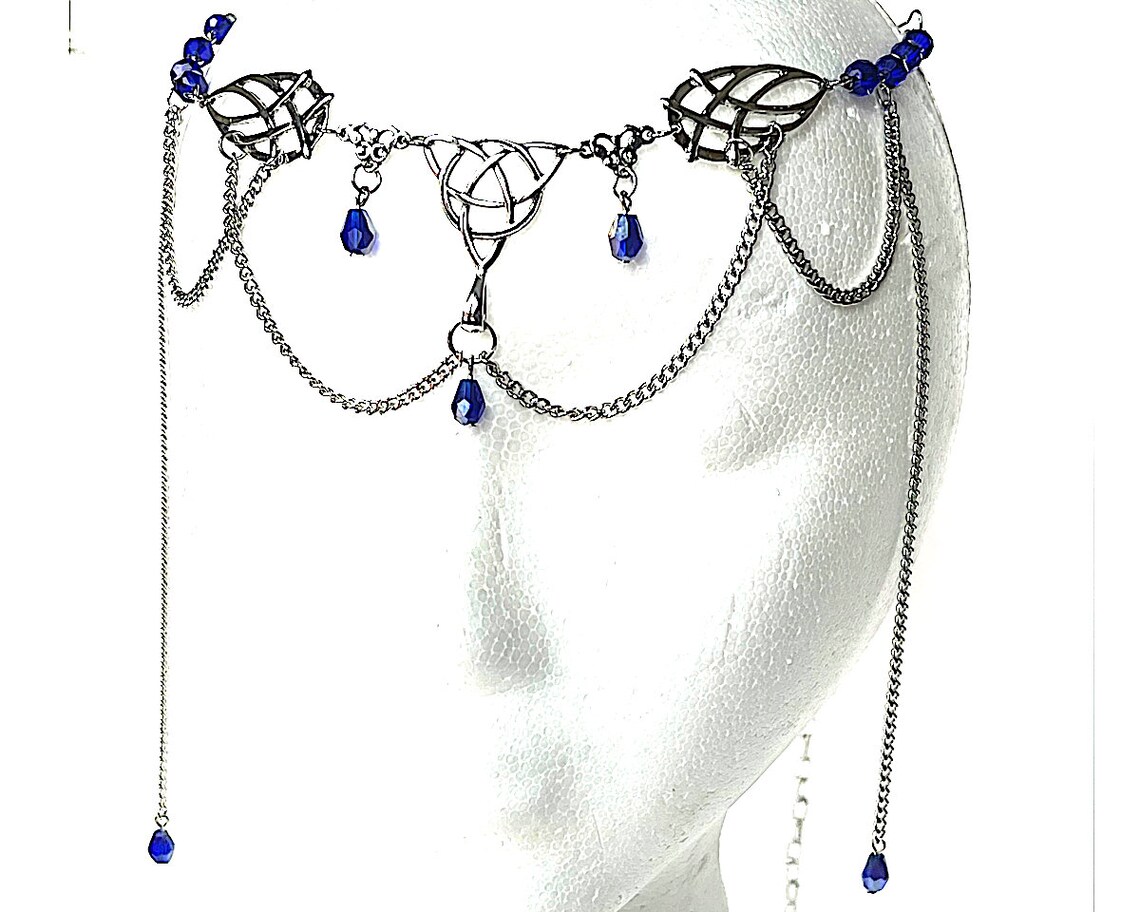 Celtic Tiara Chain Mail Diadem Circlet Purple Chain Mail - Etsy