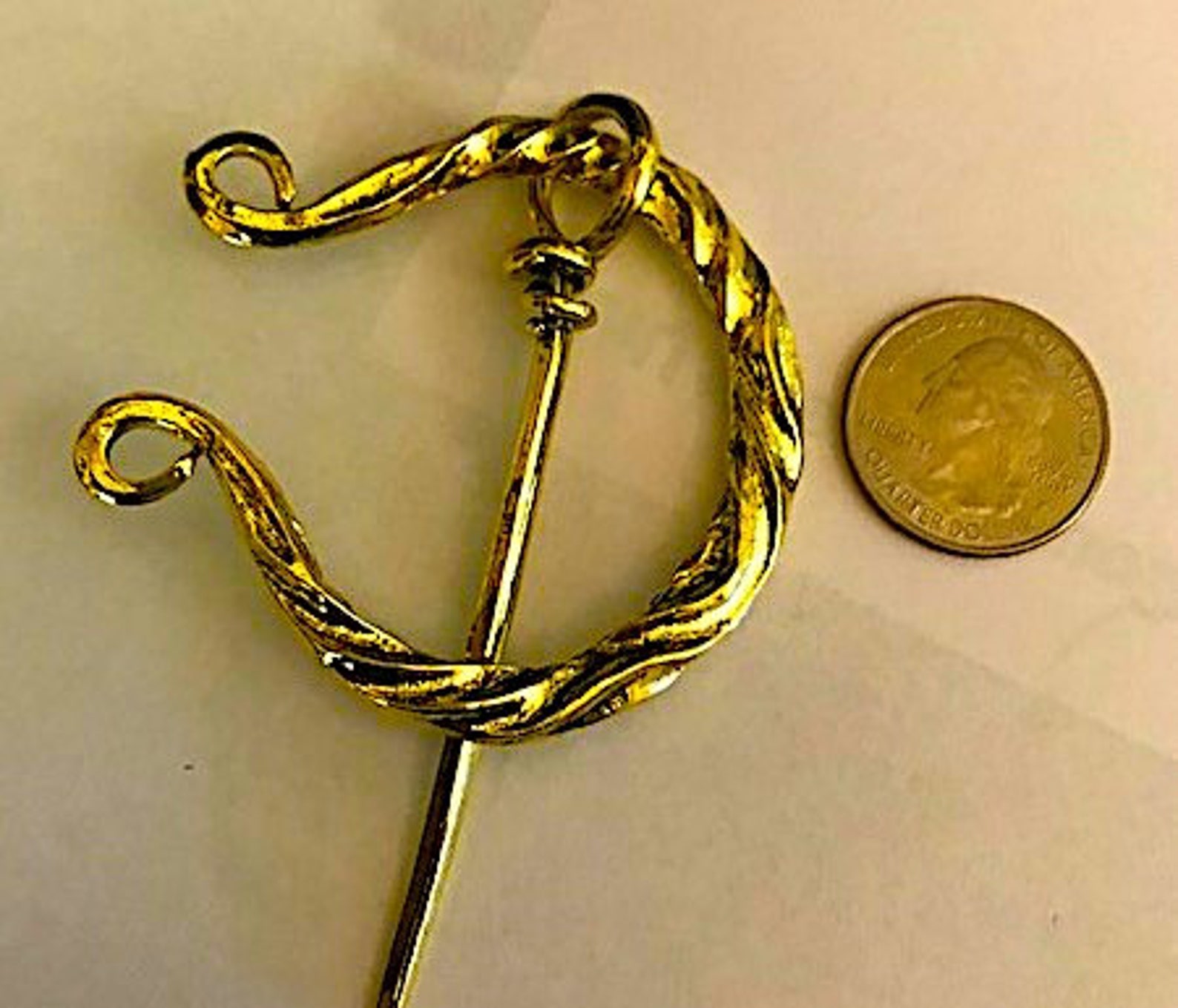Gold Penannular Fibula Cloak Clasp Cape Closure - Etsy