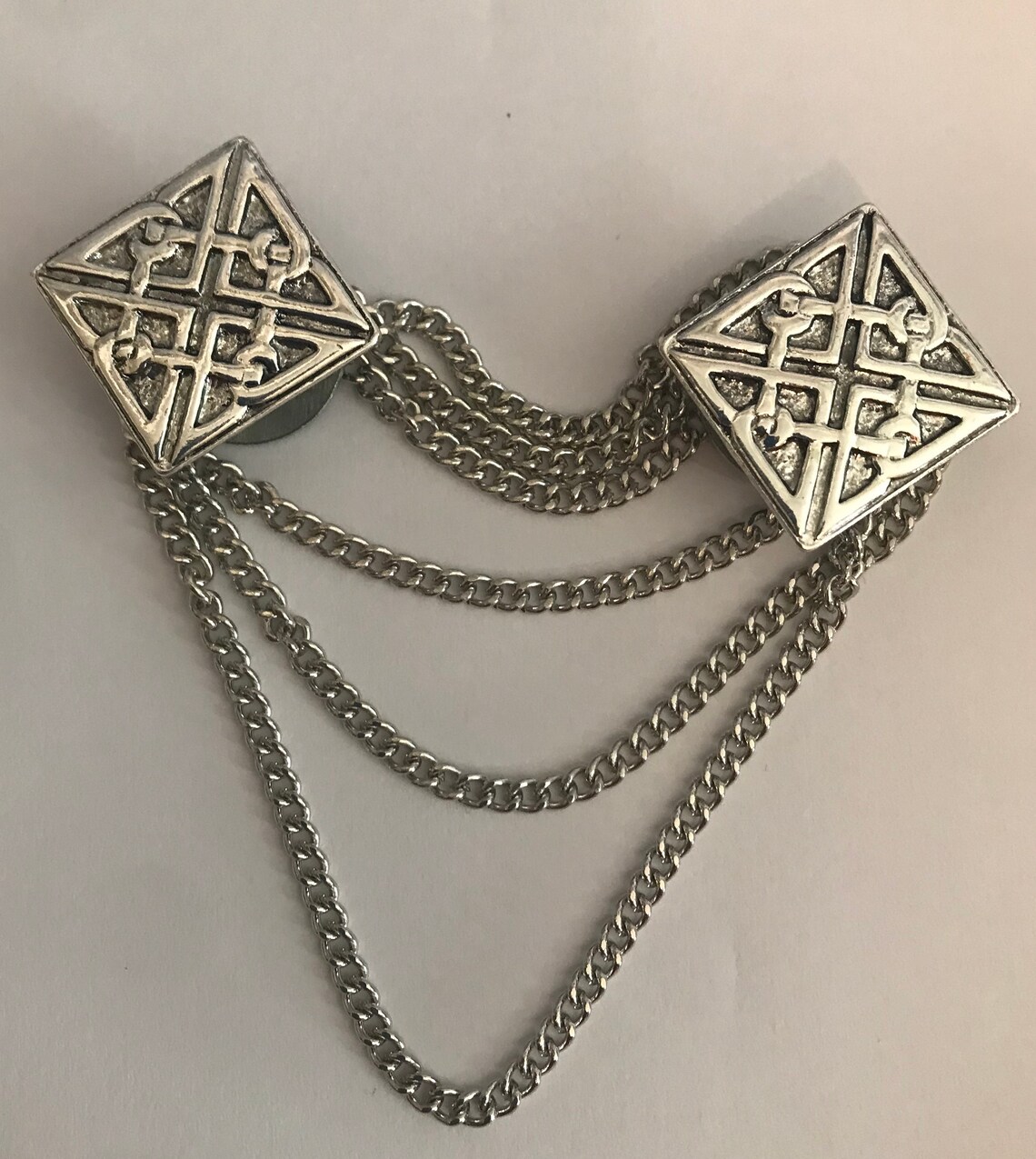 Celtic Cloak Clasp With Endless Chain Screw on Style - Etsy