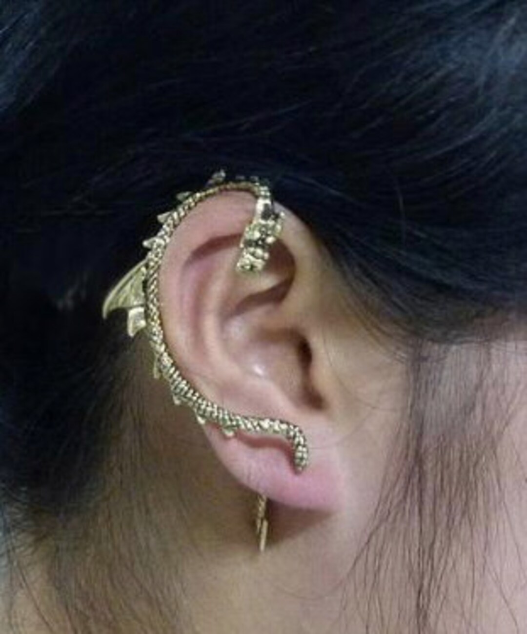 Dragon Ear Wrap, Dragon Ear Cuff Silver or Gold or Black for the Right ...