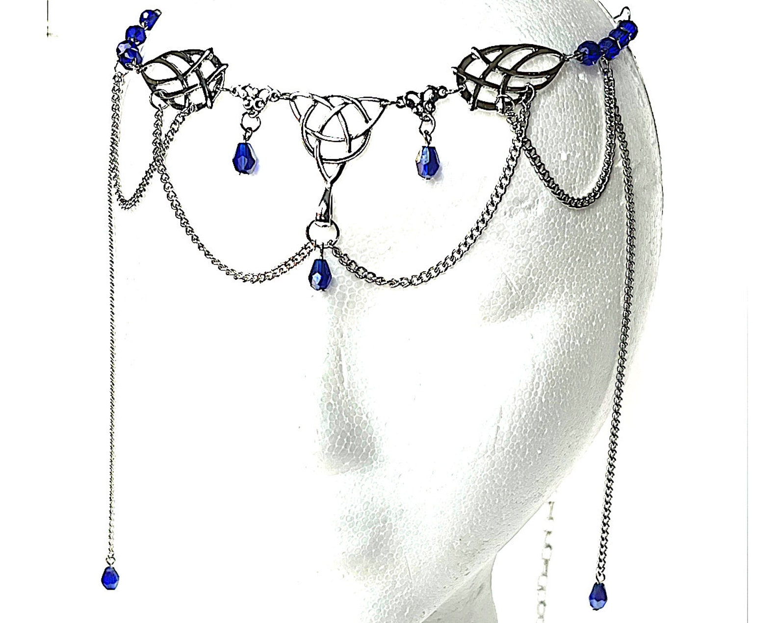 Celtic Tiara Chain Mail Circlet Diadem Red Green Blue or - Etsy