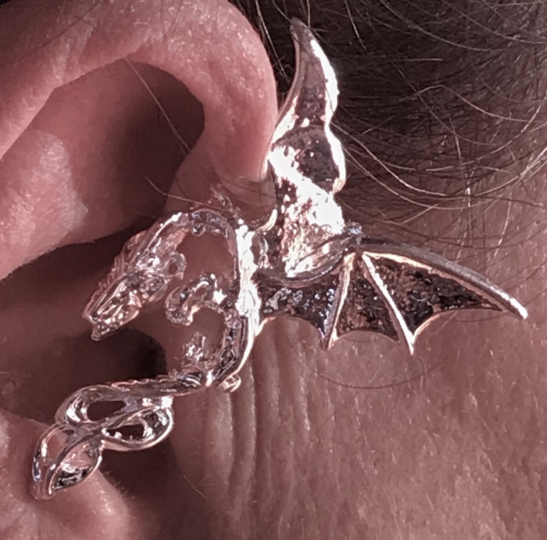 Dragon Ear Wrap Dragon Ear Cuff Silver Plated for the Right - Etsy