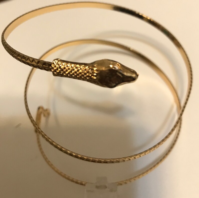 Snake Armband Bracelet Gold Plated Brass.. Adjustable - Etsy