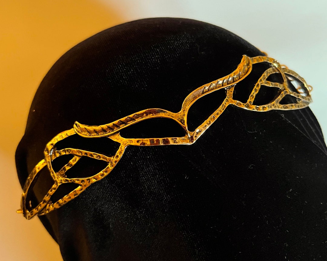 Elrond Tiara Circlet Crown in Gold or Silver - Etsy