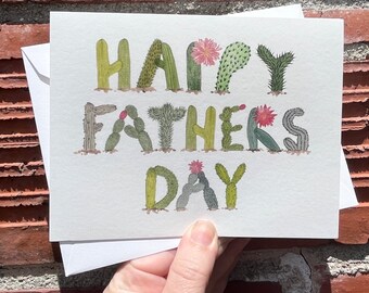 Happy Holidays Cactus Greeting Card - Etsy