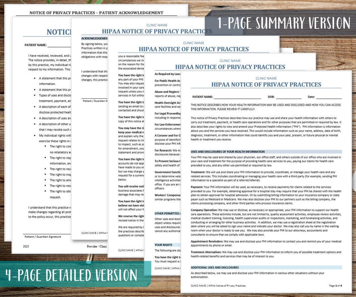 Medical Intake & Patient Information Template Bundle English - Etsy