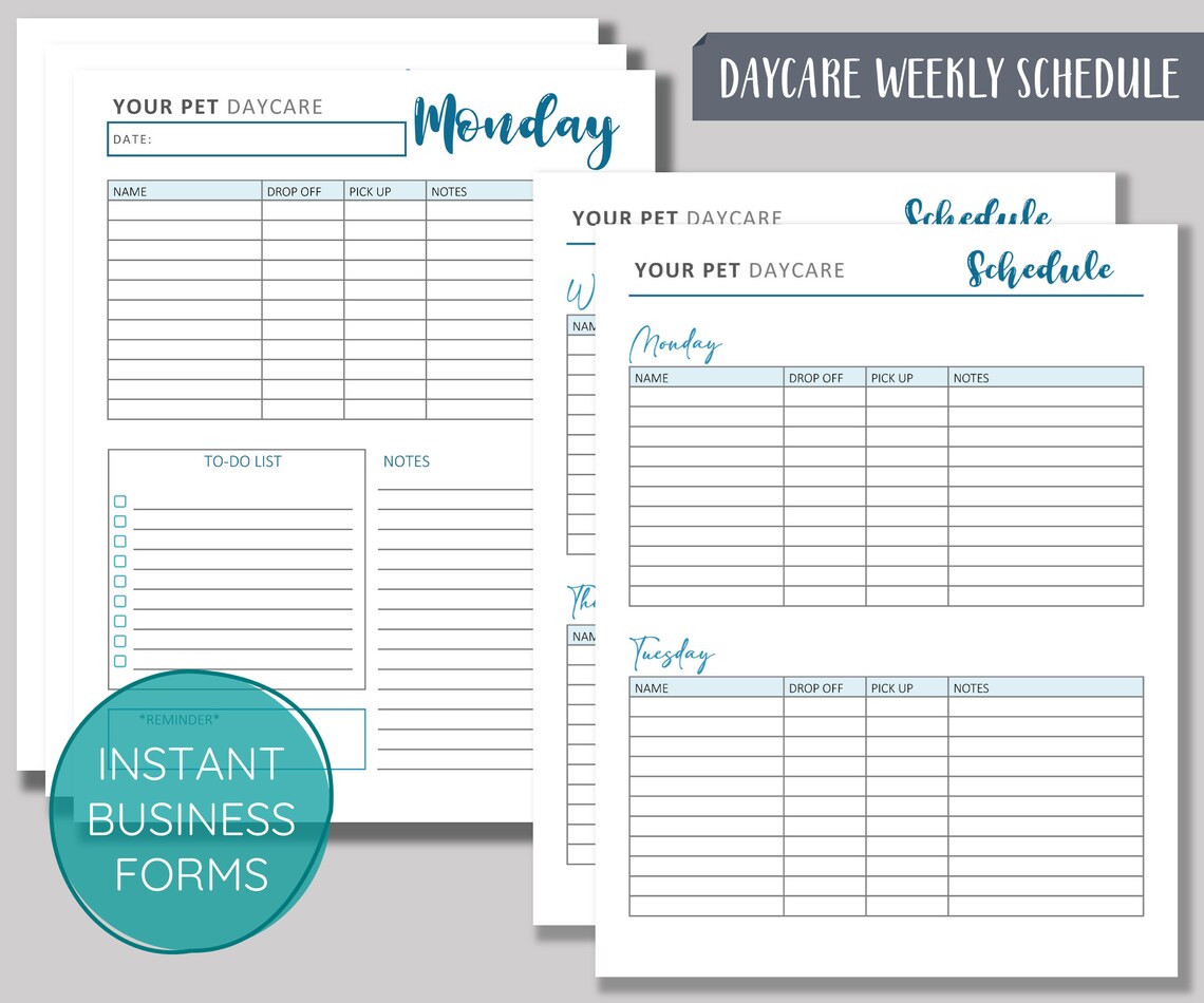 Doggy Daycare Bundle Registration Form New Dog Enrollment Application ...