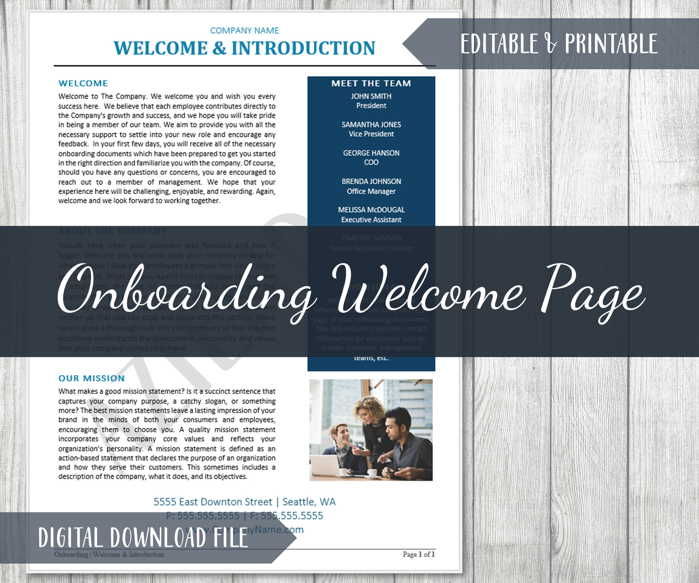 Employee Welcome & Introduction Flyer Template | New Hire Template ... Employee Welcome & Introduction Flyer Template | New Hire Template ...