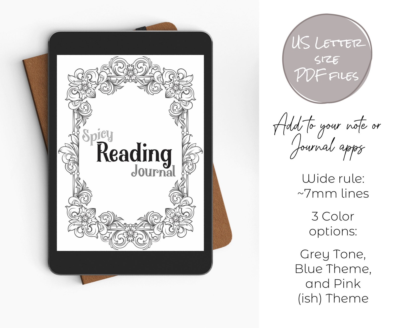 Spicy Book Reading Journal: Smut Book Review, Booktok (PDF) - Etsy