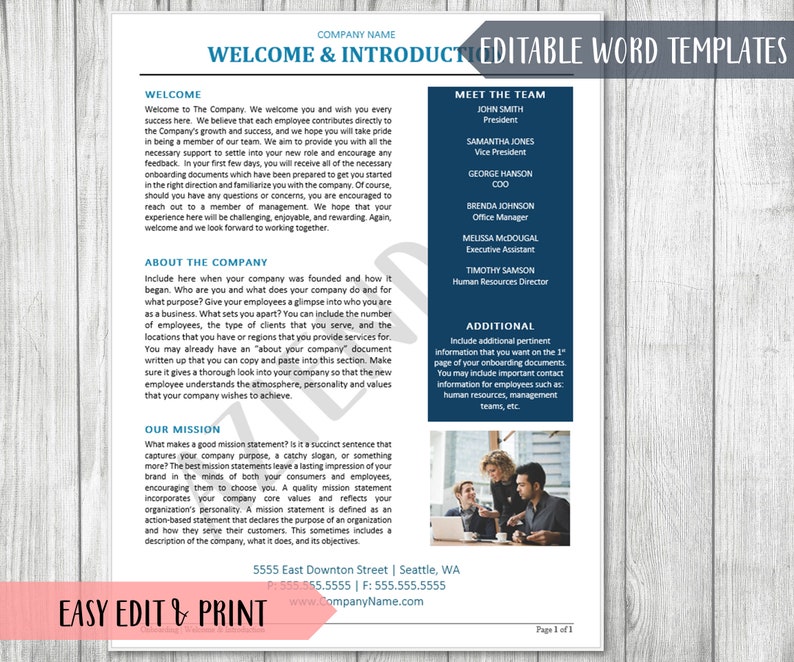 Employee Welcome Flyer Template: HR New Hire Introduction (digital ...