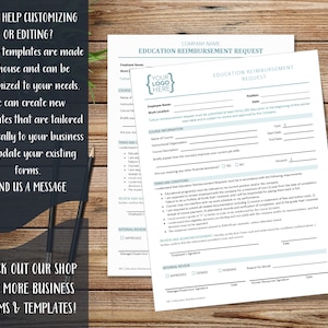 Employee Education Reimbursement Request Form Template | Training ...