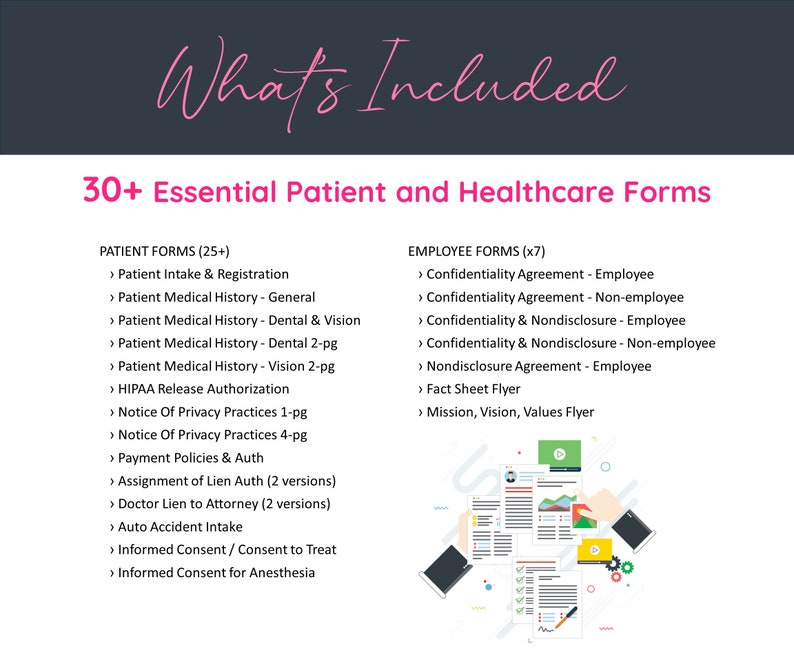 Medical Patient Intake Forms Bundle: Healthcare Templates (english ...