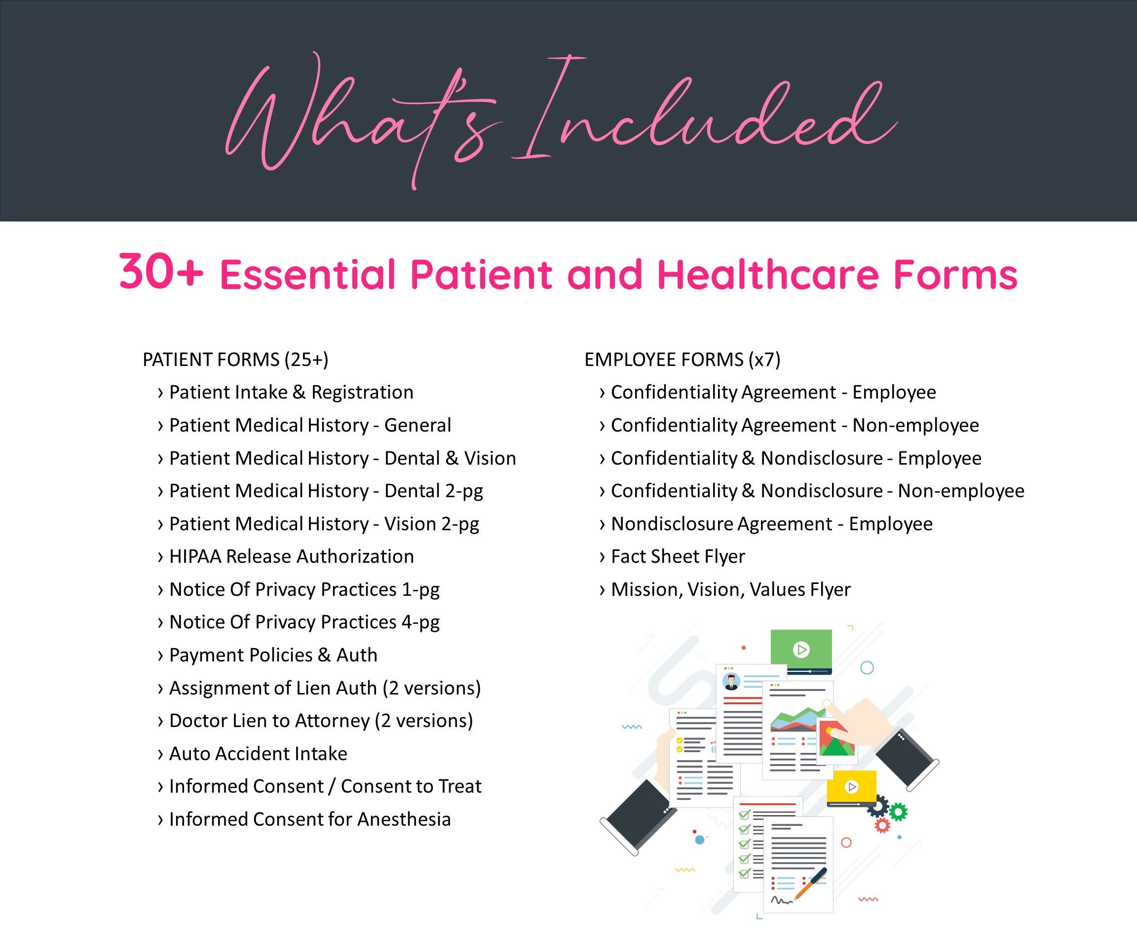 Medical Patient Intake Forms Bundle: Healthcare Templates (english ...