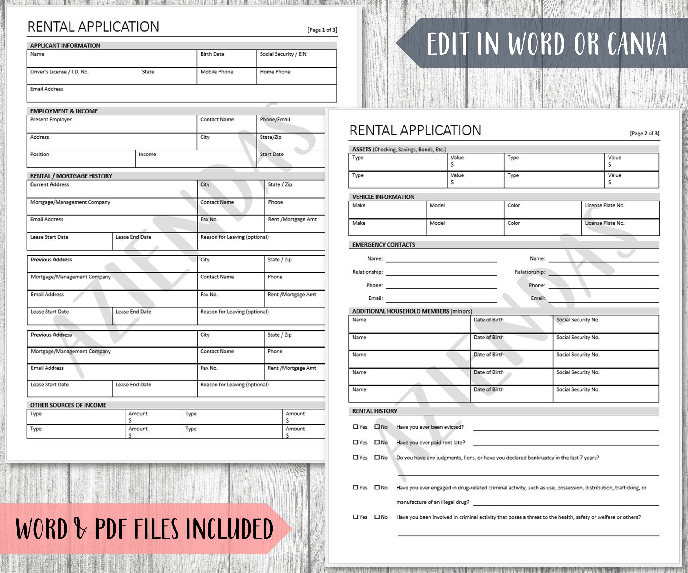 Rental Application Forms & Residential Lease Templates | Tenant ...