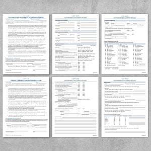 Medical Patient Intake Forms Bundle: Healthcare Templates (english ...