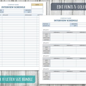 Employee Interview Schedule Tracker Templates | Interview Schedule ...