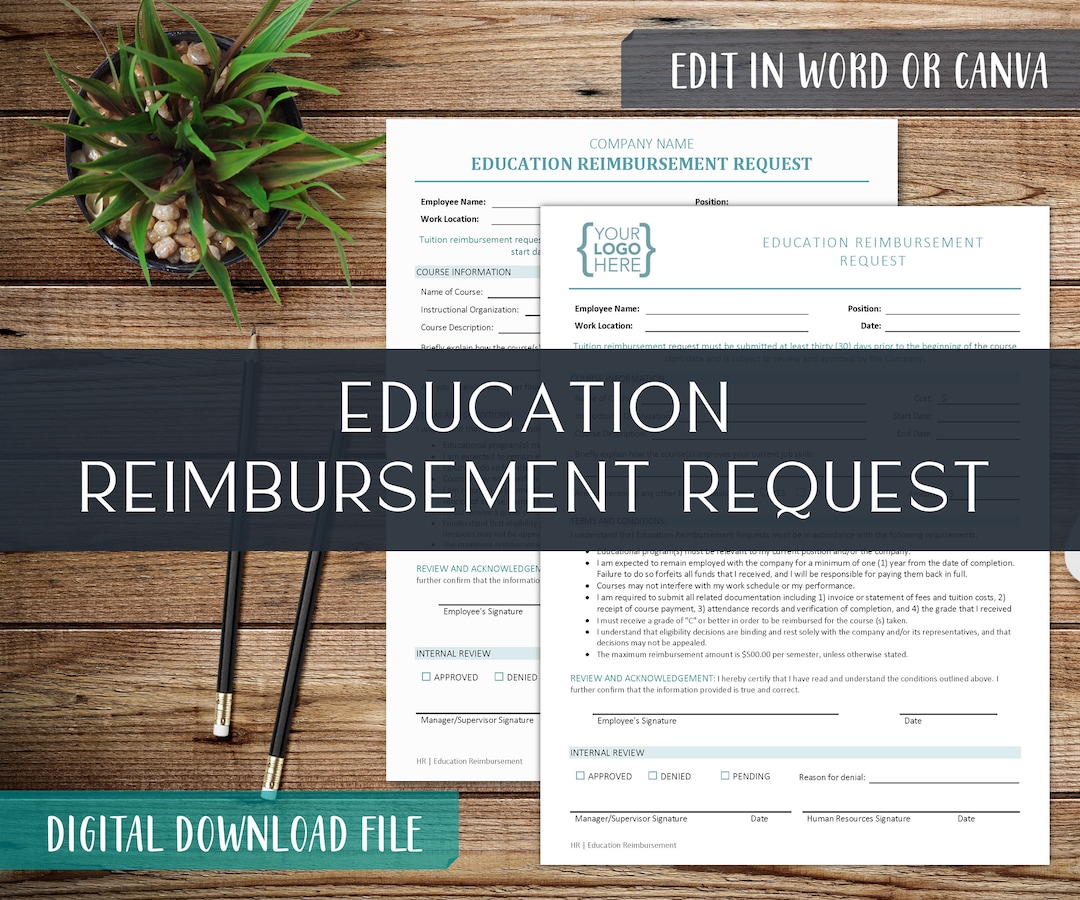Employee Education Reimbursement Request Form Template | Training ...