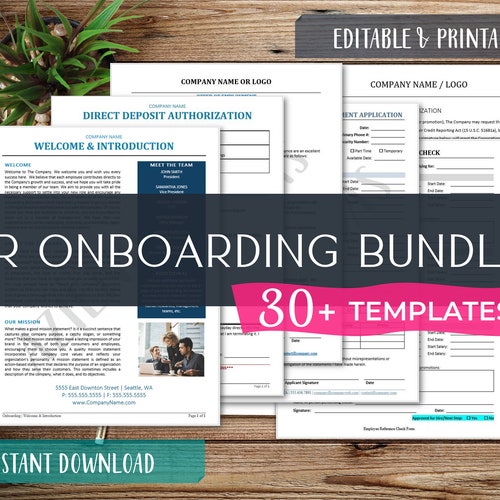 Employee Handbook Template Canva New Employee Onboarding - Etsy