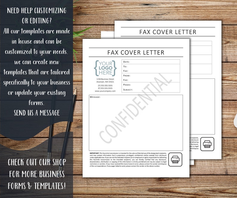 Fax Cover Sheet Templates | Confidential Fax Transmission | Facsimile ...
