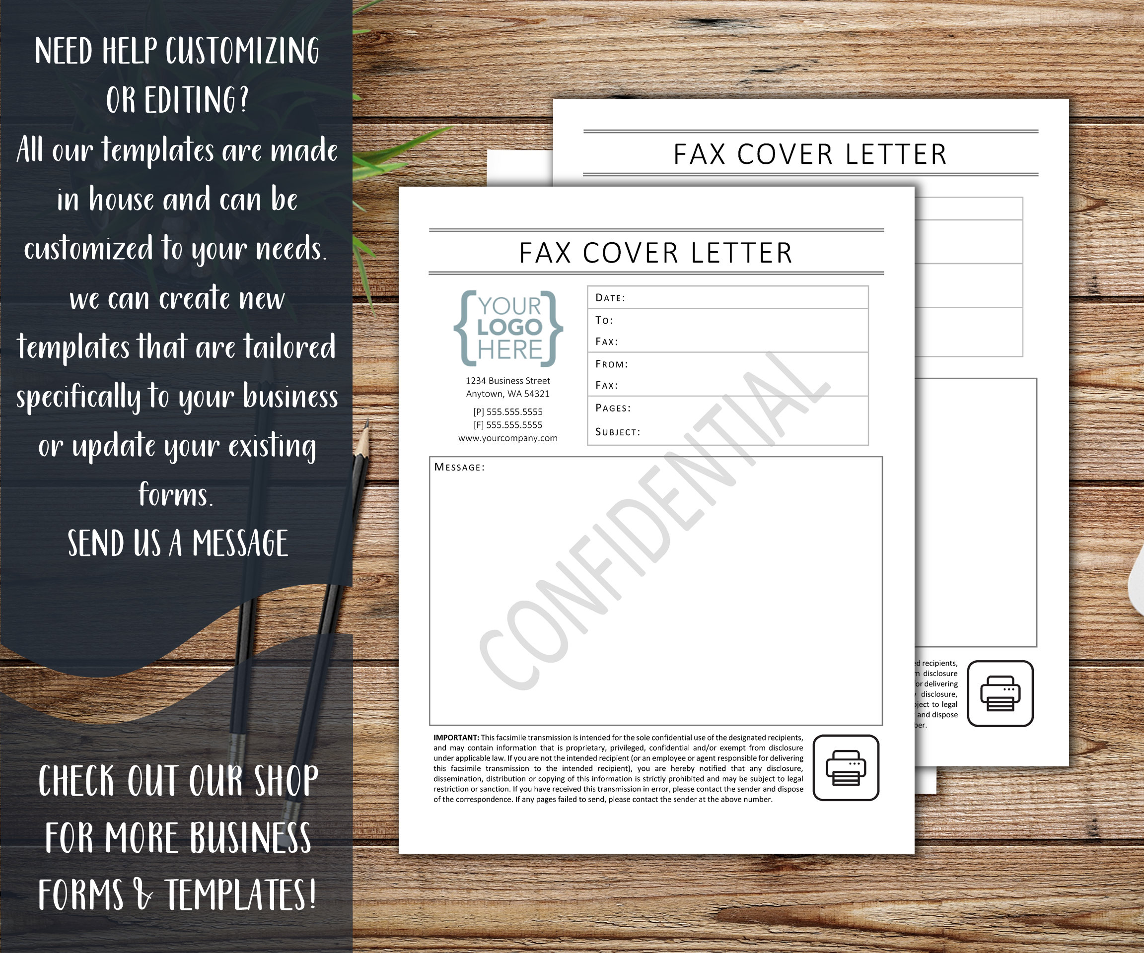 Fax Cover Sheet Templates Confidential Fax Transmission Facsimile Fax ...