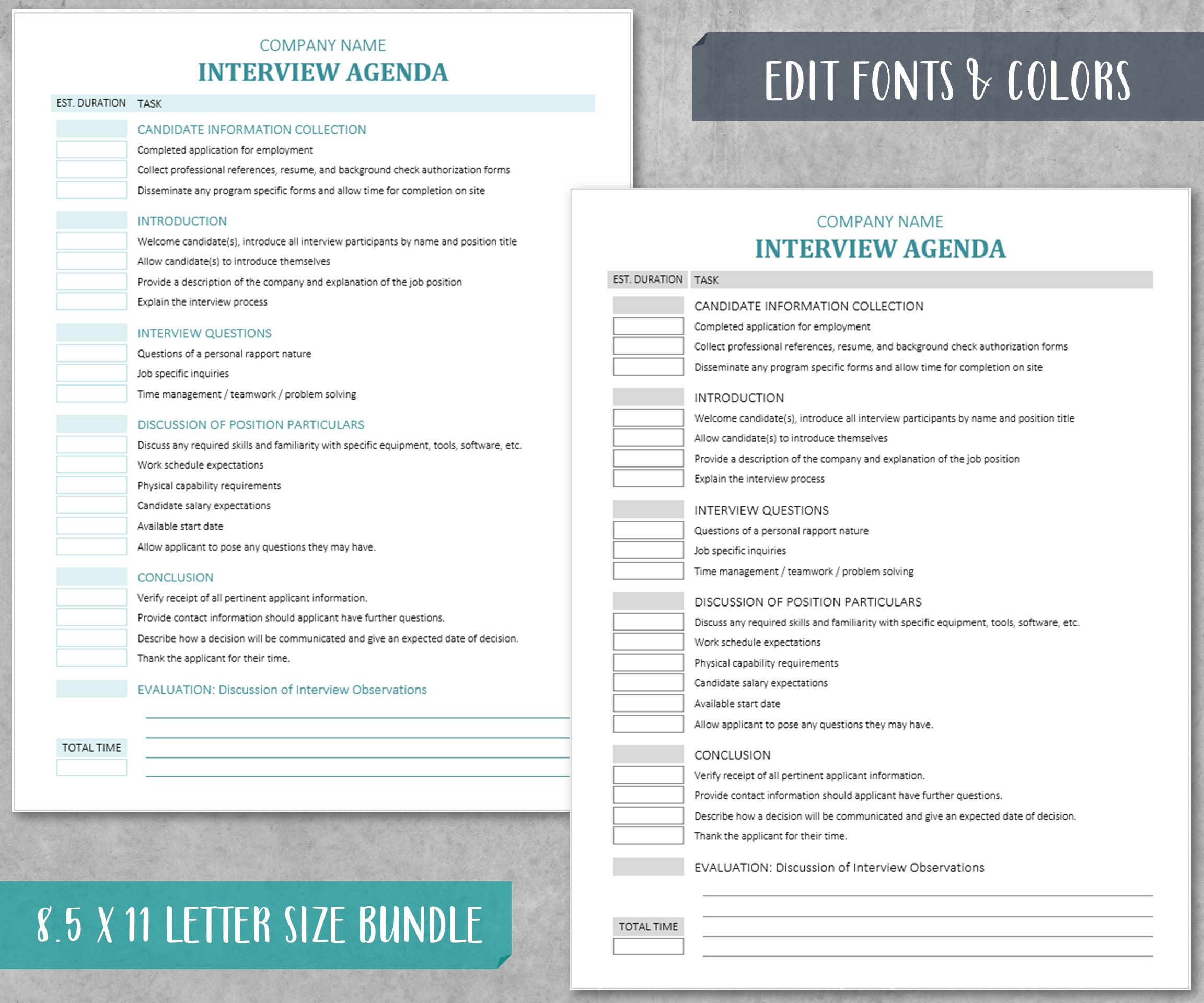 Interview Agenda Template - Colomboalumni.org