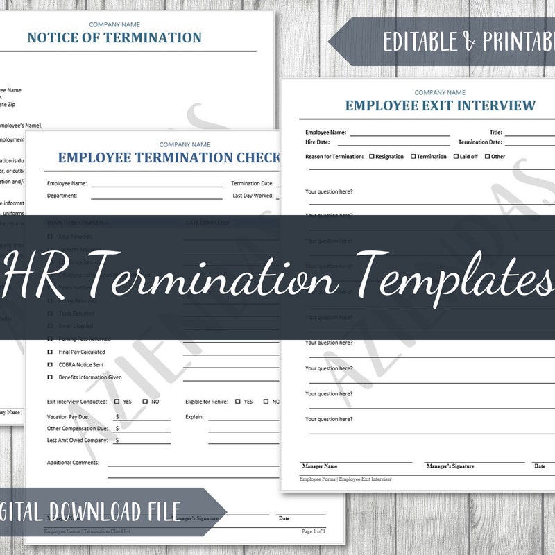 Termination Form Employee - Etsy
