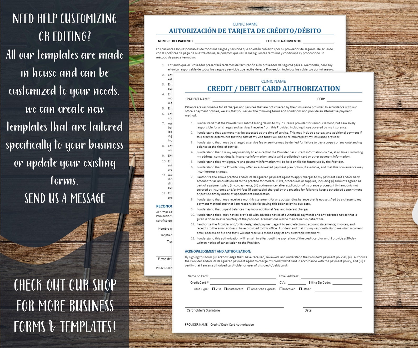 Medical Intake & Patient Information Template Bundle | English ...