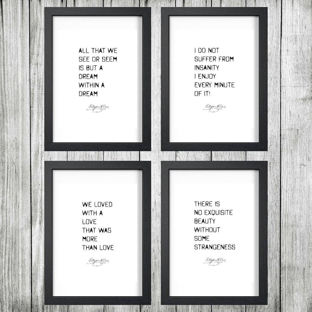 Edgar Allan Poe Quotes Printable Art Bundle (digital Download) - Etsy