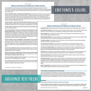 HIPAA Notice of Privacy Practices Template: Medical Intake Forms (PDF ...