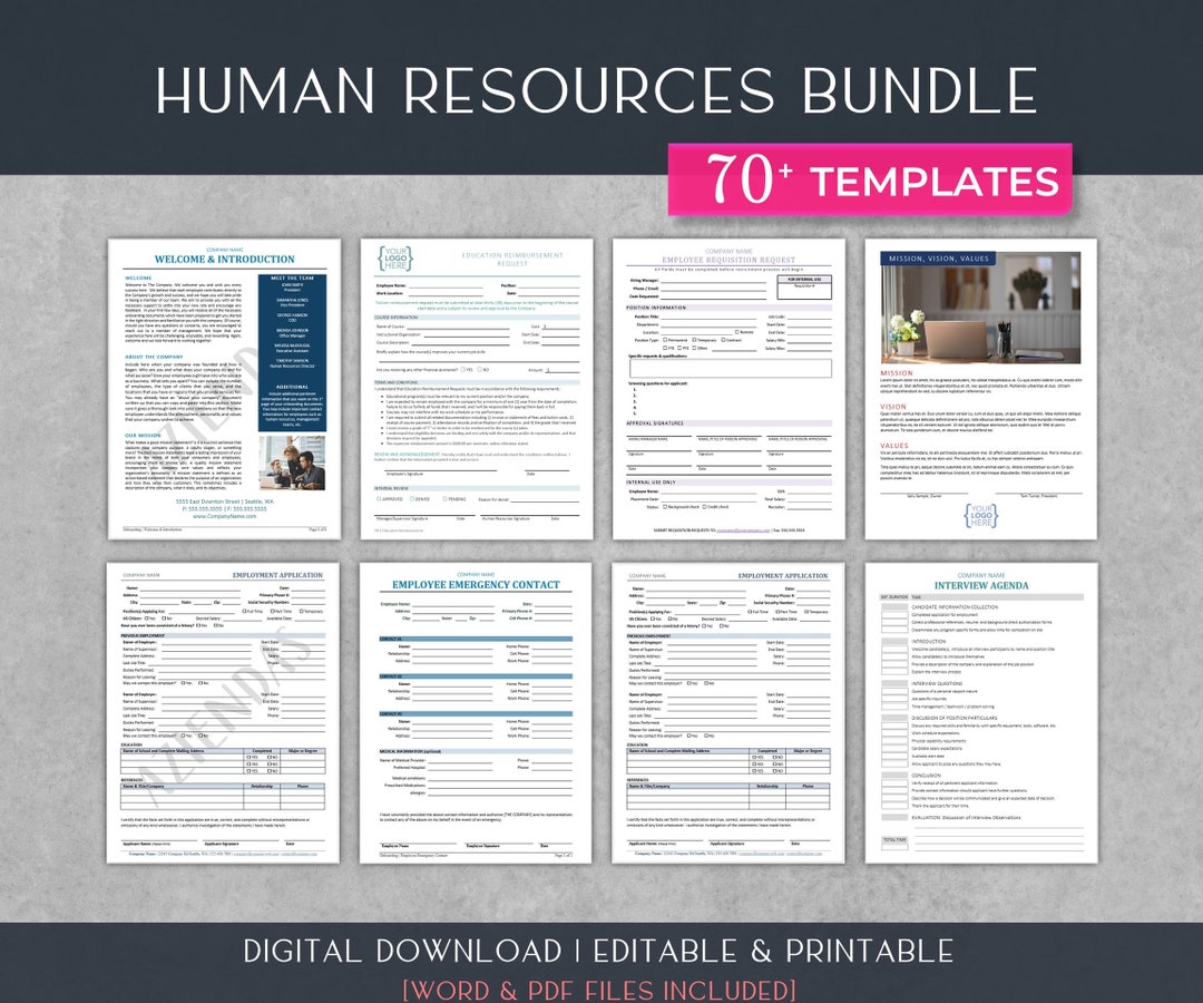 Human Resources Templates: 70+ Employee Management Forms (digital ...