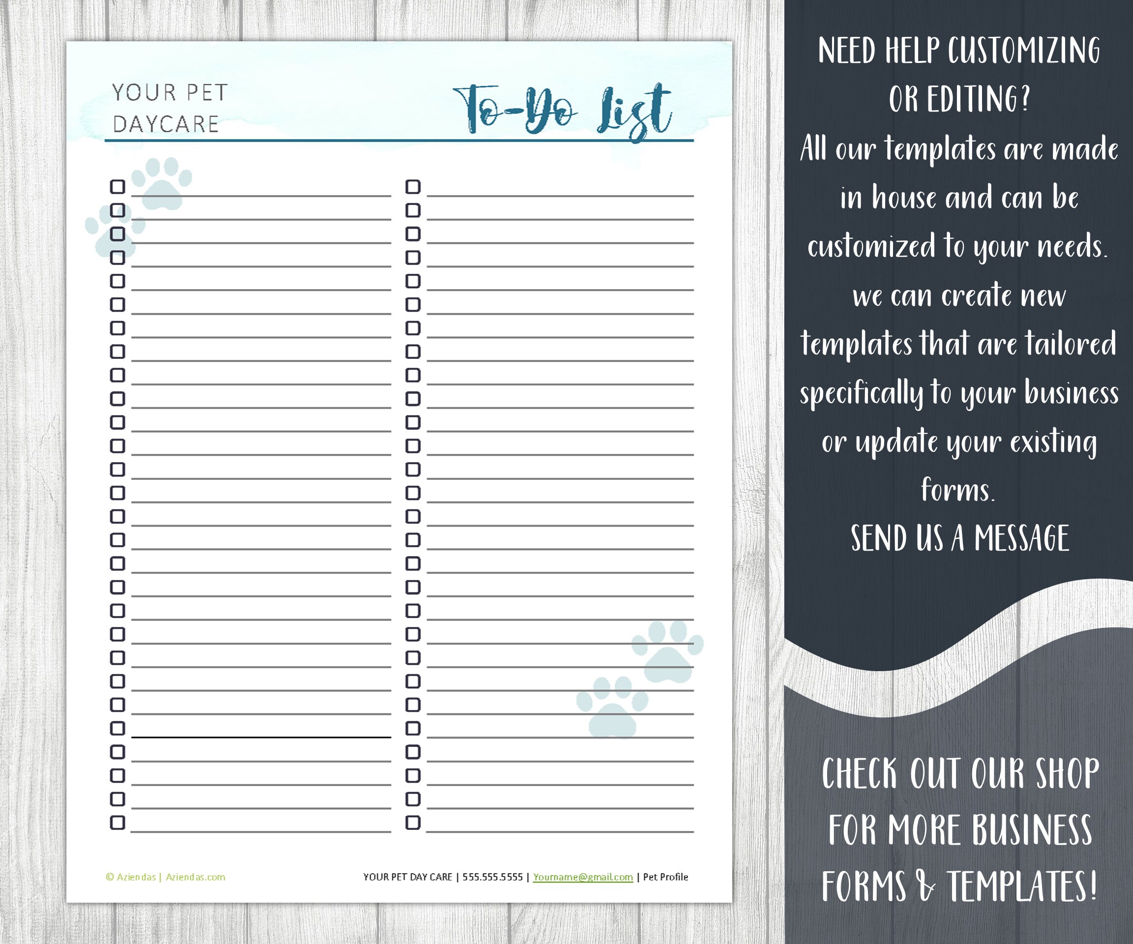 Dog Daycare Registration Form New Dog Enrollment Application New Dog ...