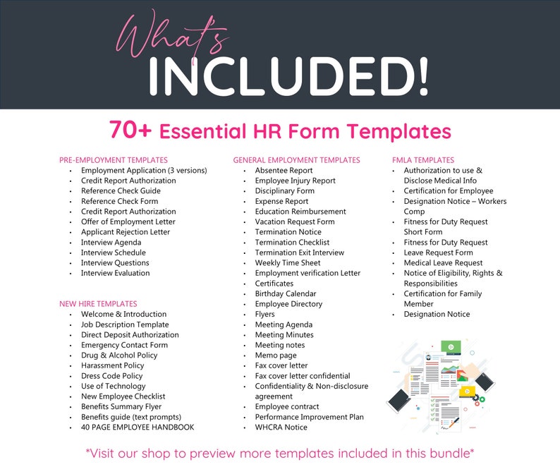 Human Resources Templates: 70+ Employee Management Forms (digital ...