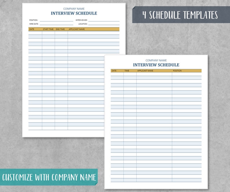 Applicant Interview Bundle: Agenda, Questions, Evaluation (editable ...