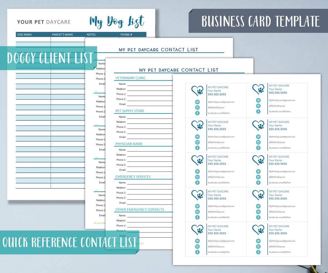 Doggy Daycare Bundle Registration Form New Dog Enrollment Application ...
