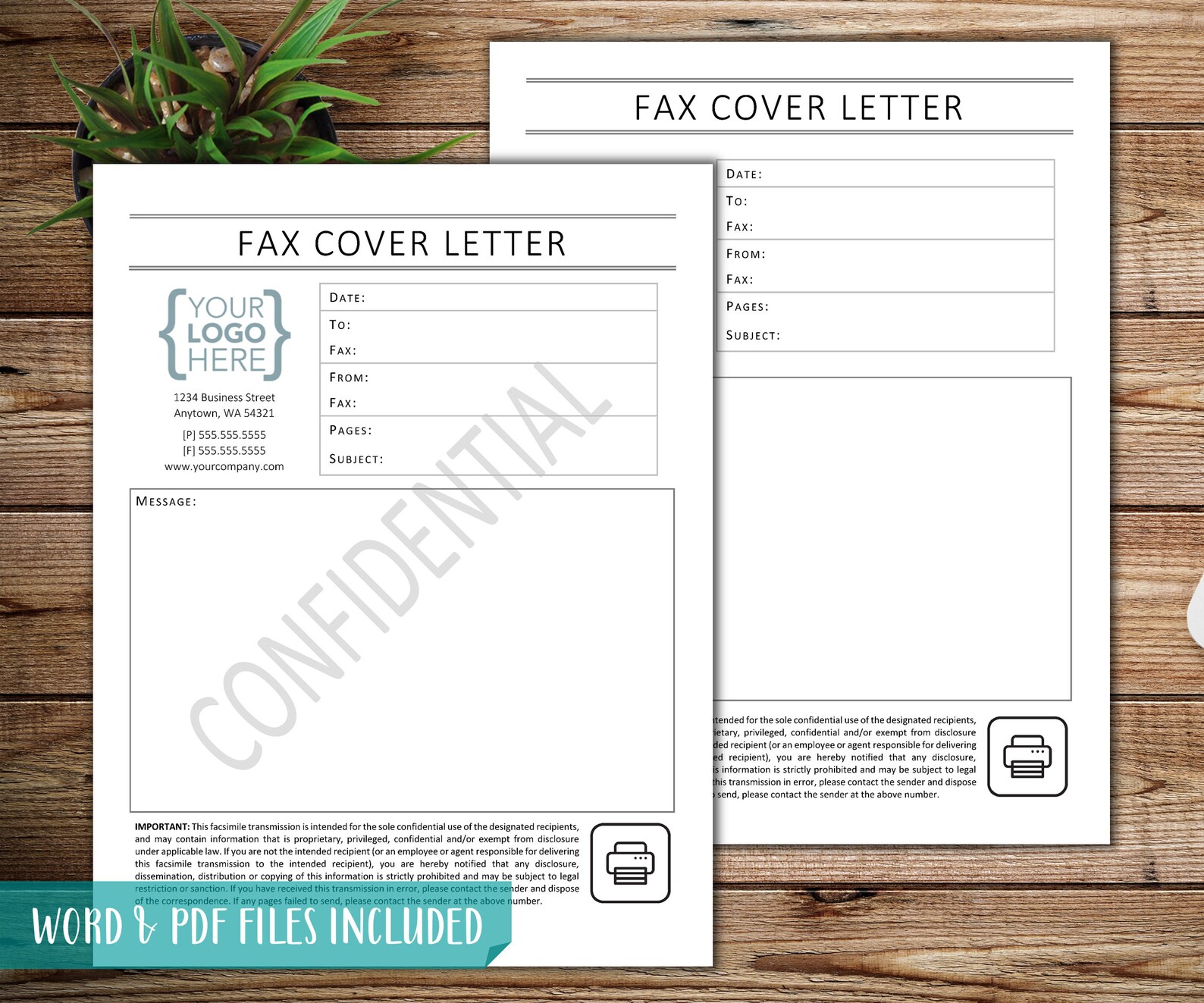 Fax Cover Sheet Templates | Confidential Fax Transmission | Facsimile ...