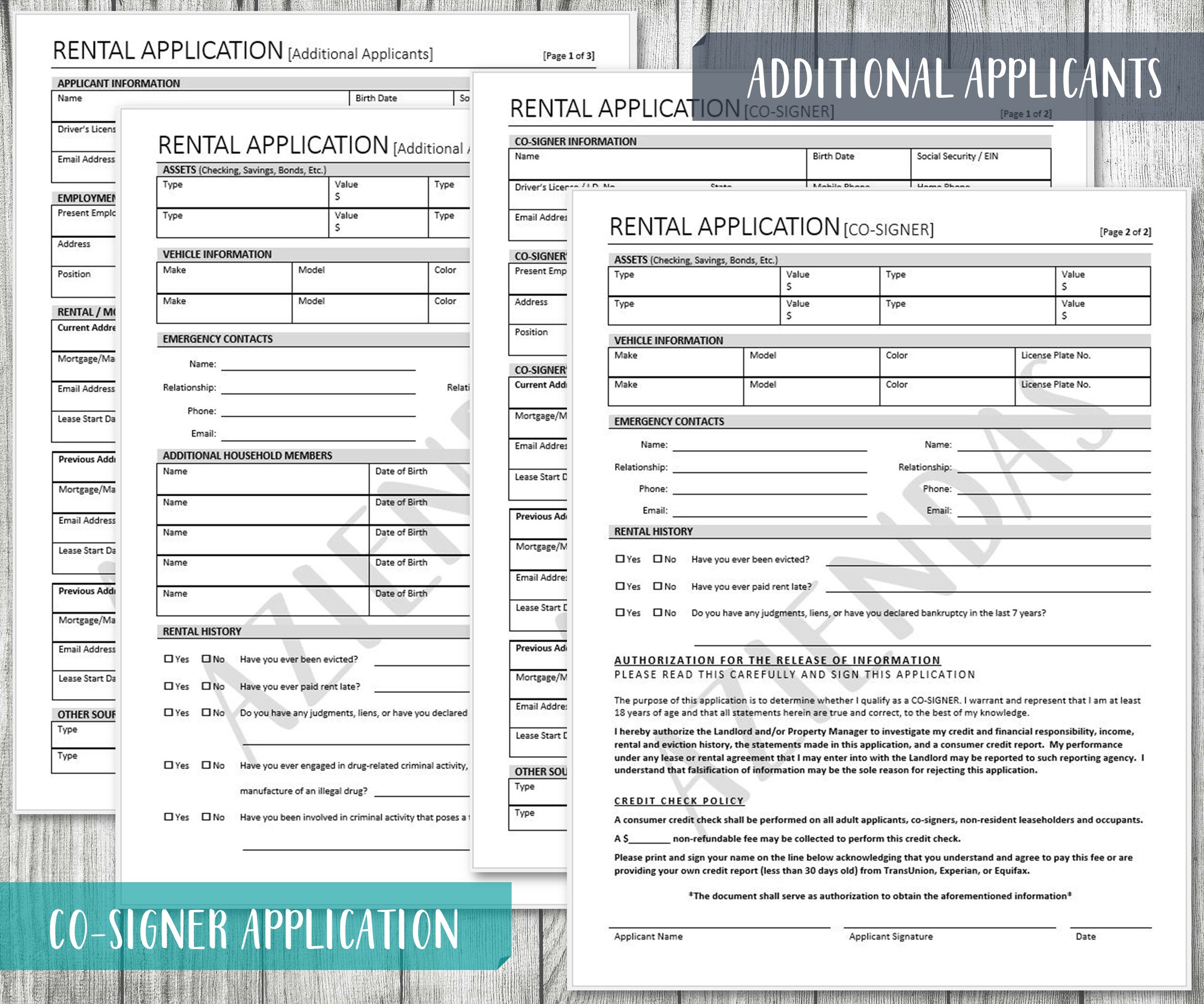 Rental Application Forms & Residential Lease Templates | Tenant ...