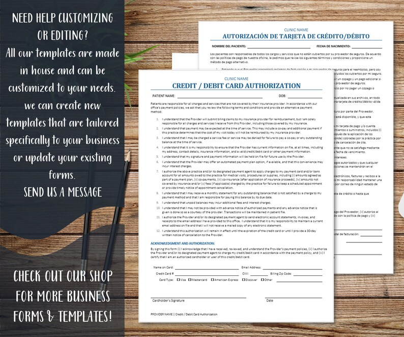 Dental Patient Intake Templates Bundle -english & Spanish | Medical ...