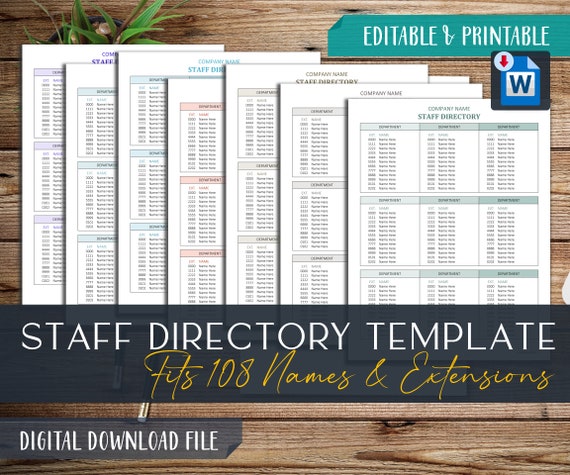 Company Directory Template