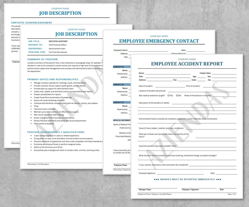 Human Resources Templates: 70+ Employee Management Forms (digital ...