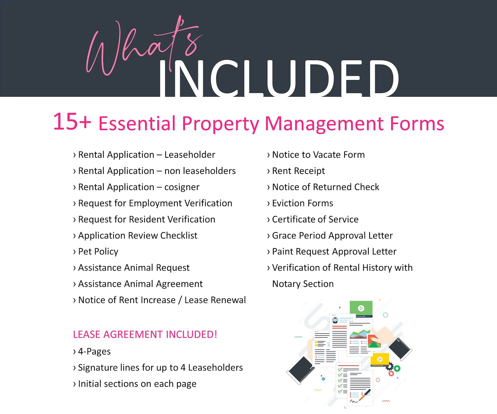 Landlord Rental Templates Bundle: 15+ Property Management Forms (word ...