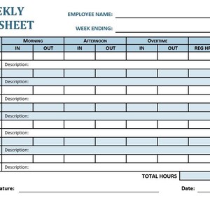 Employee Weekly Time Sheet Bundle: Editable HR Forms (digital Download ...