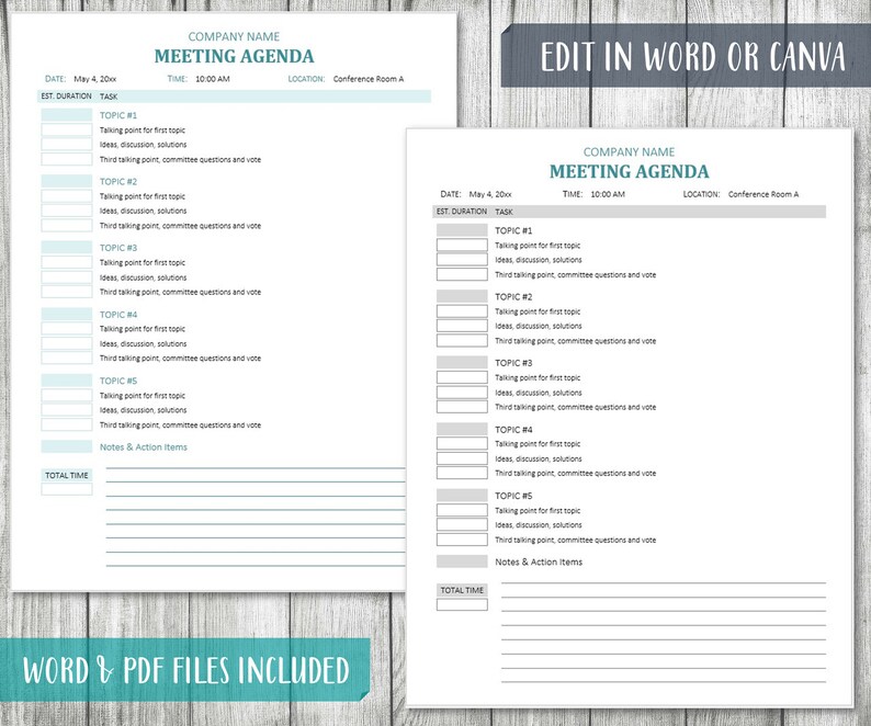 Meeting Minutes Template | Meeting Agenda | Tracker | Notes | Action ...