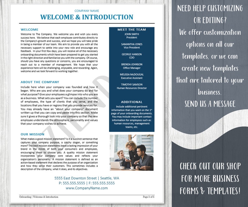Employee Welcome Flyer Template: HR New Hire Introduction (digital ...