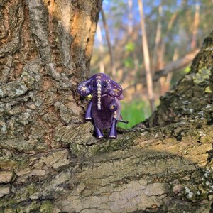 Tiny Purple Elephant With Bird Matchbox Art Miniature Indian Clay ...