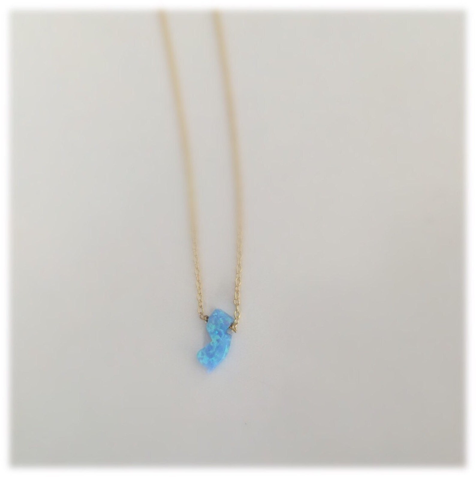 Opal State Necklace // Opal Texas Necklace // Opal California Necklace ...
