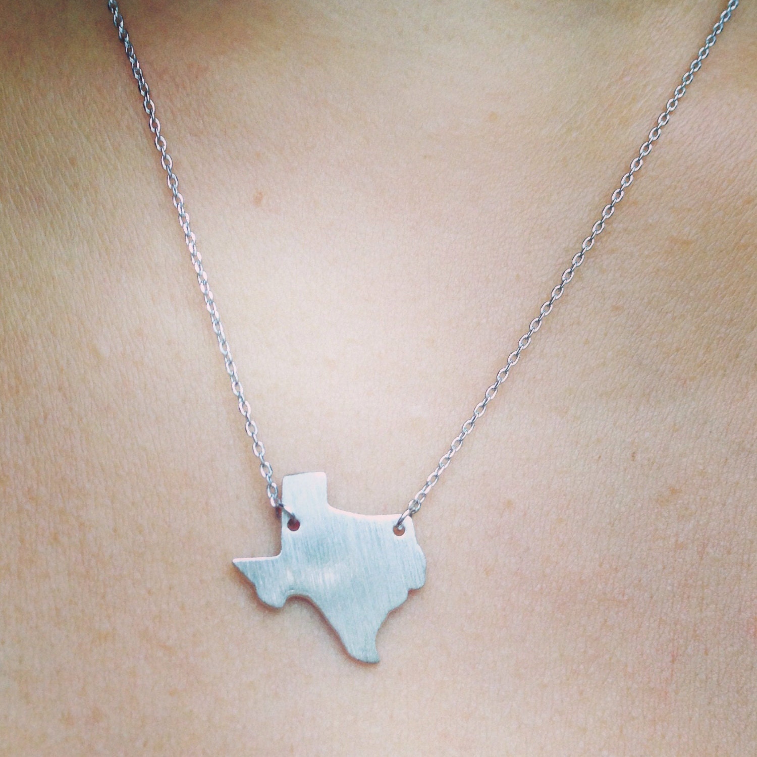 Texas Necklace // Gold or Silver Texas Necklace // State - Etsy