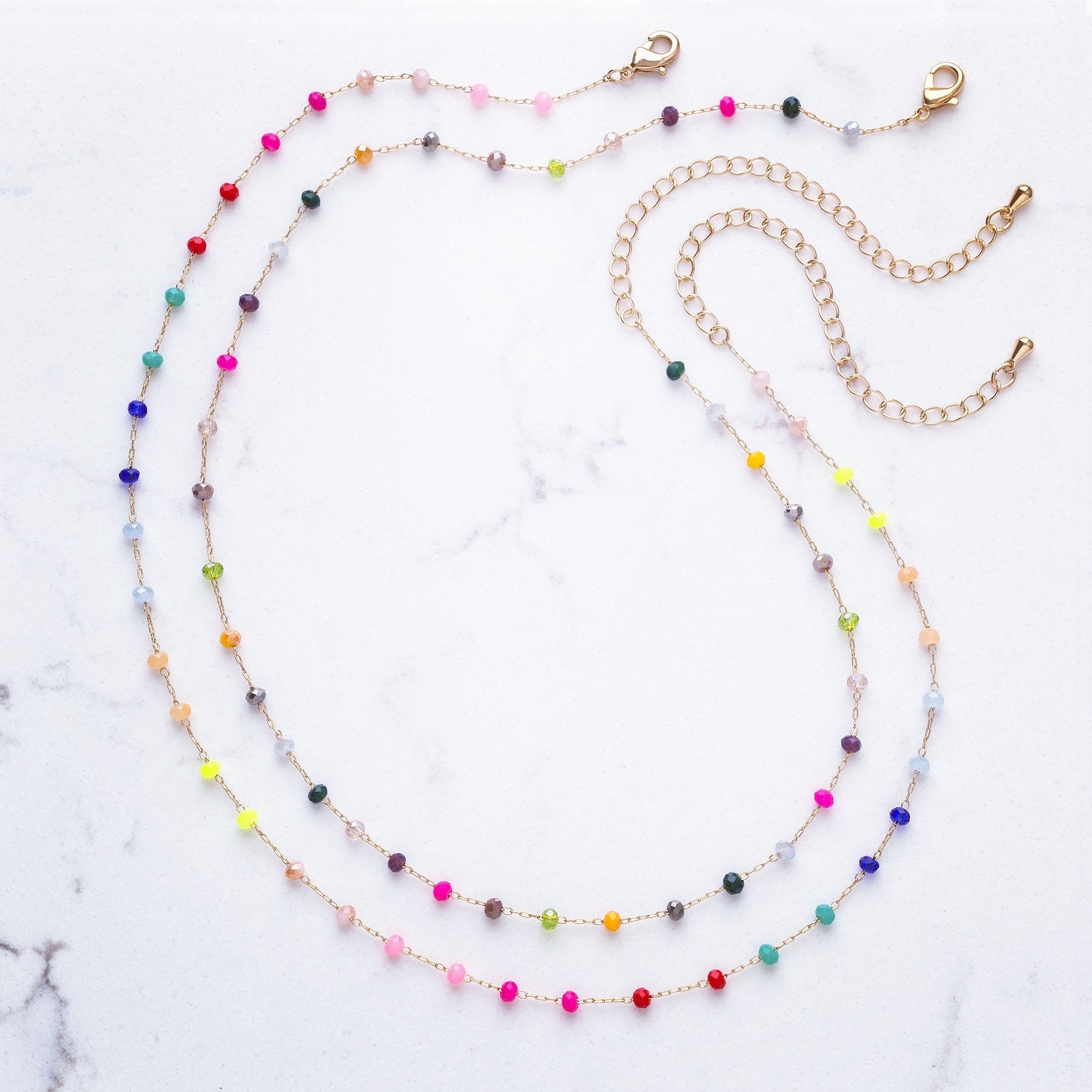 Beaded Rainbow Choker Necklace - Etsy