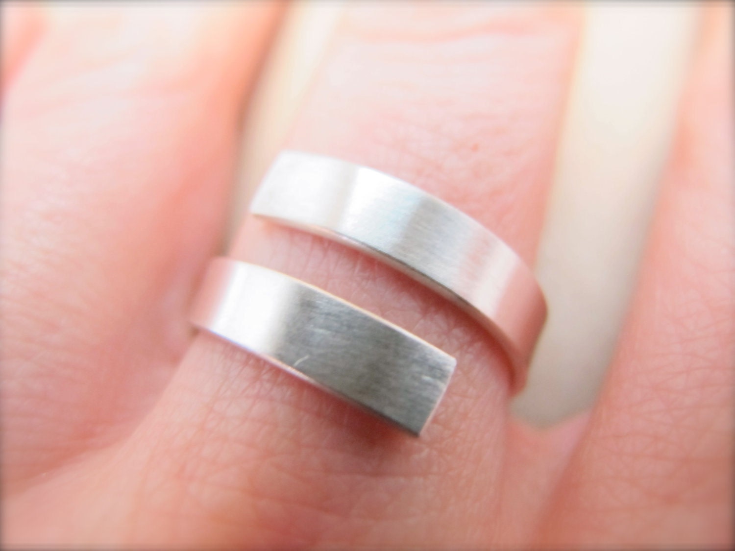 Modern Wrap Ring in Sterling Silver - Etsy