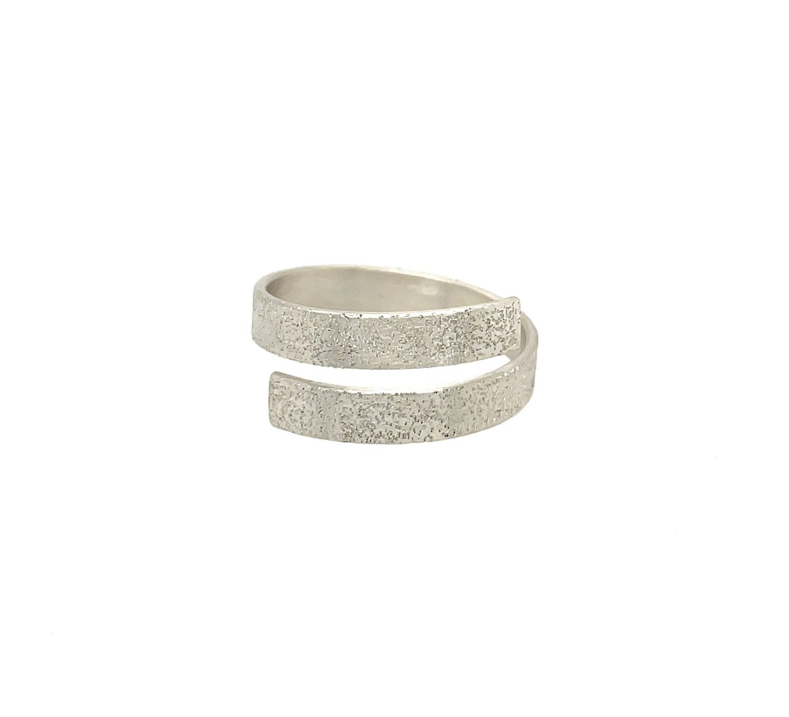 Modern Wrap Ring in Sterling Silver - Etsy