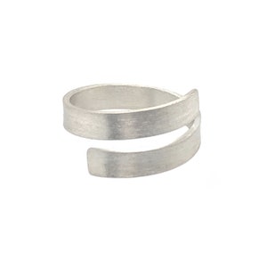 Modern Wrap Ring in Sterling Silver - Etsy